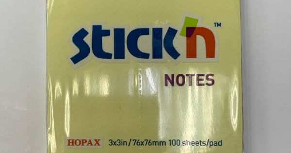 Hopax Stick’n Notes 便條貼 (黃色) No.21007
